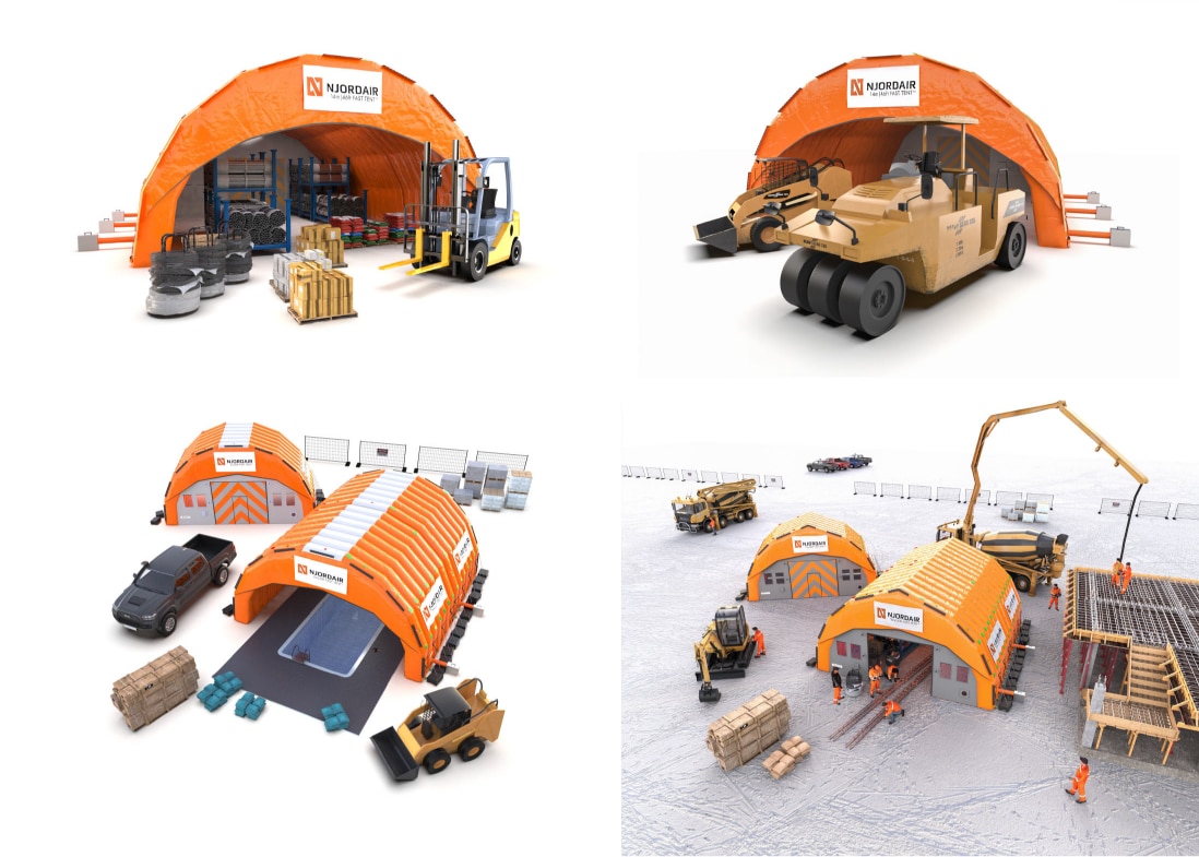 Rapidly deployed temporary construction tents | Njordair