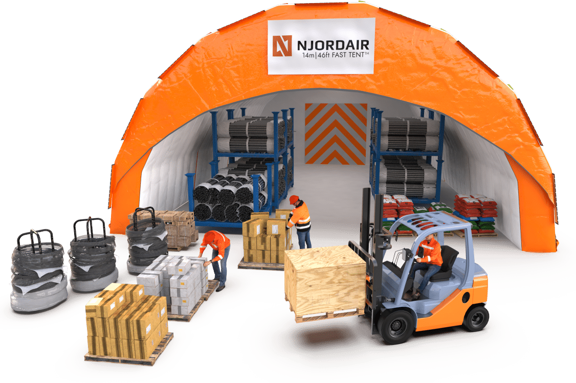 Rapidly deployed aircraft tent | Njordair