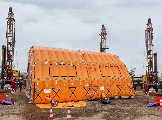 Rapidly deployed aircraft tent | Njordair